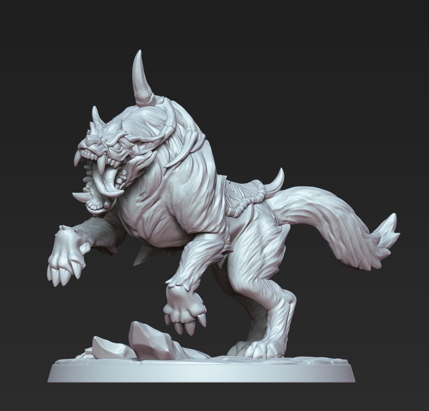 Worg with saddle AG – Speira Miniatures