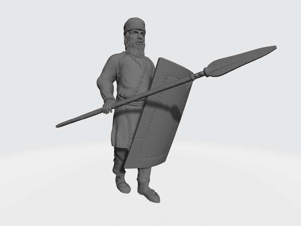 Ancient | Chubby guard with spear and shield GW | Speira